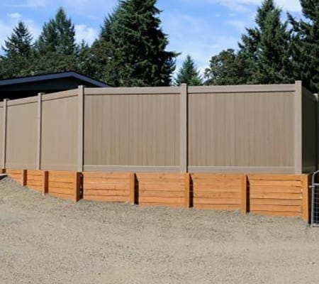 Vinyl Fence Over Retaining Wall 2ft Tall Trex Seclusions Fence Panel